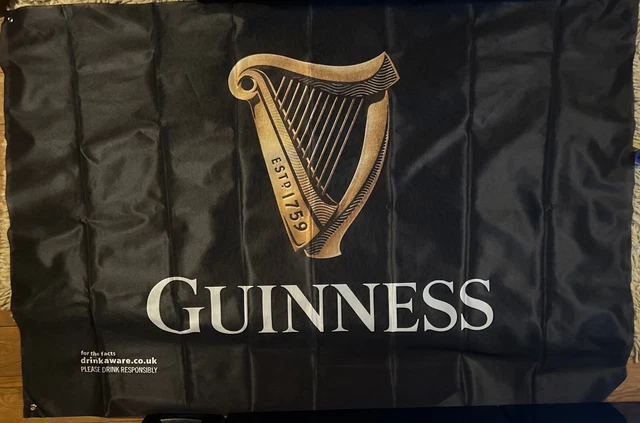 GUINNESS FLAG (1.15M x 1.72m1 & 3 sets of bunting 12 flags per set ...