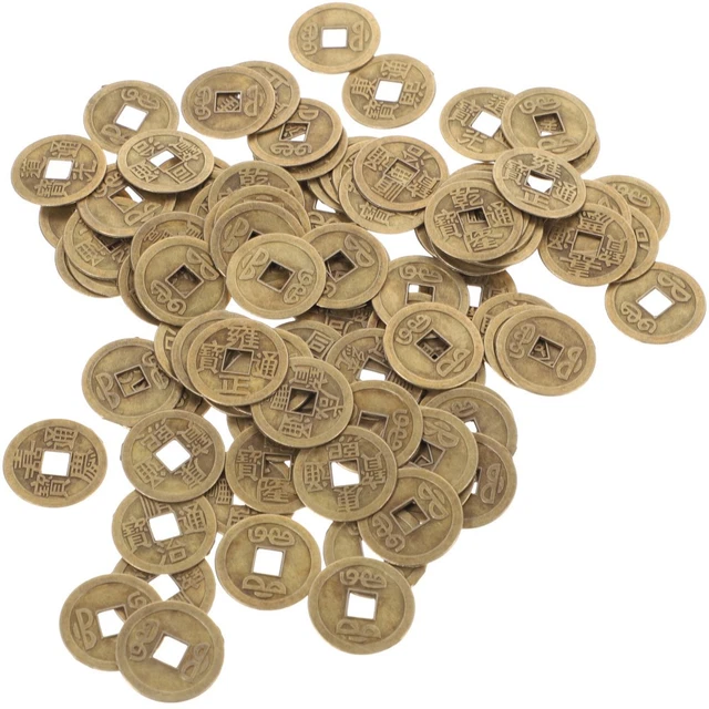 100 PCS CHINESE Good Luck Charm Lucky Coins for Decorations Charms $23. ...