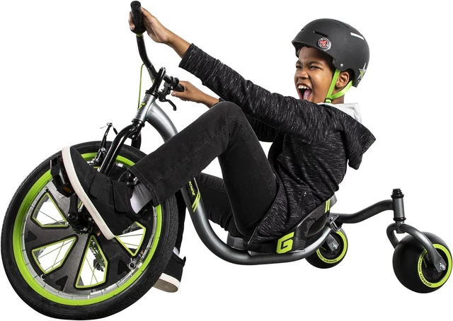 HUFFY GREEN MACHINE Drift Trike Stunts Drifts and Spins Fun Action ...