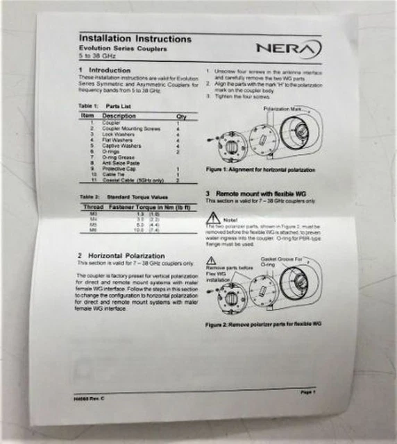 NERA FG06A3A CERAGON ODU HSB/2+0 Coupler 5.9-7.1 GHz, symmetrical EUR ...