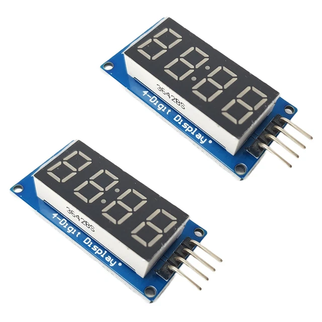 4-DIGIT 7-SEGMENT DISPLAY LED TM1637 with Colon for Arduino ESP32 ...