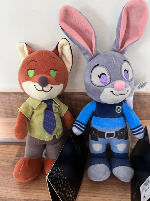 DISNEY PARKS NUIMOS Zootropolis Judy Hopps Rabbit & Nick Wilde Fox Plush Toy NEW £16.95 ...