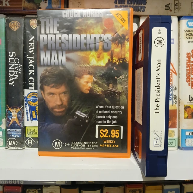 2000 THE PRESIDENT'S Man- Rocvale Film Vhs- Big Box Ex Rental Chuck ...