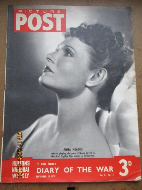 PICTURE POST magazine 23rd September 1939 Anna Neagle Cover £7.00 ...