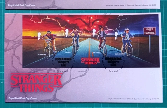 2026 STRANGER THINGS Set Of 10 And Miniature Sheet Fdc Wheeler End High ...