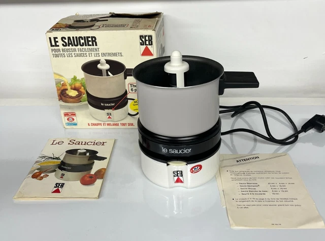 LE SAUCIER ÉLECTRIQUE SEB 1 litre + livret De Recettes comme neuf servi ...