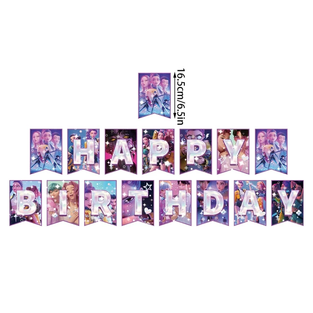 KPOP DEMON HUNTERS Theme Birthday Party Decoration Rumi Mira Birthday ...