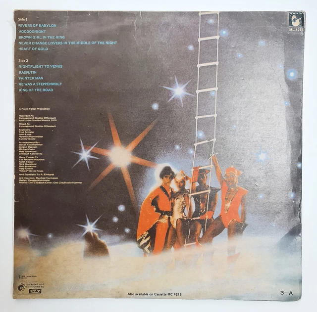 BONEY M 1978 Rivers Of Babylon Gallo Records VG+ Vinyl 12" LP Record ...