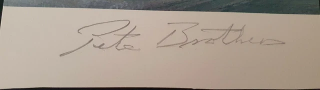 RARE BATTLE OF Britain Fighter Pilot Signature Peter Brothers 32 Sqn ...