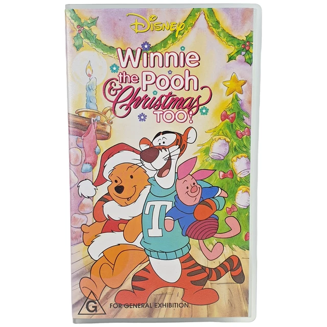 VTG DISNEY WINNIE THE POOH & Christmas Too VHS Video Tape 1990's PAL ...