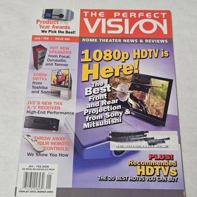 THE PERFECT VISION Magazine Jan/Feb Issue #66 1080p HDTV is Here £11.04 ...