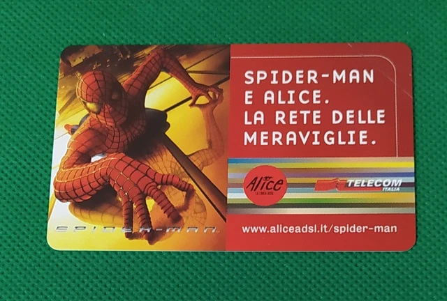 SCHEDA TELEFONICA NUOVA Magnetizzat Spider-Man e Alice come foto EUR 4 ...