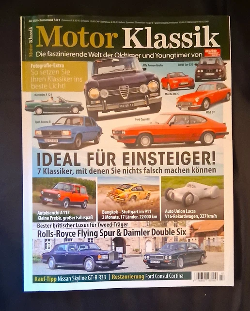 ZEITSCHRIFT MOTOR KLASSIK, aktuelle Ausgabe Juli 2026 EUR 1,50 ...
