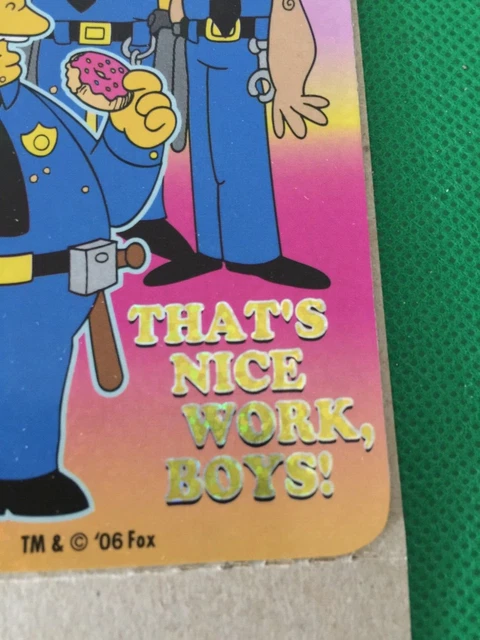 THE SIMPSONS BART Simpson Prism Vending Machine Sticker Foil 2006 #9 ...