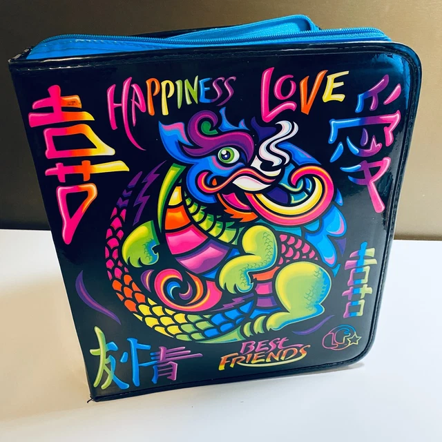 VINTAGE LISA FRANK Dragon Happiness & Love 3 Ring Zip Up Binder $71.99 ...