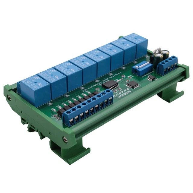 DC 24V 8 Kanal RS485 Relais Platine Modbus RTU UART Fern Bedienungs ... DC 24V 8 Kanal RS485 Relais Platine Modbus RTU UART Fern Bedienungs ...