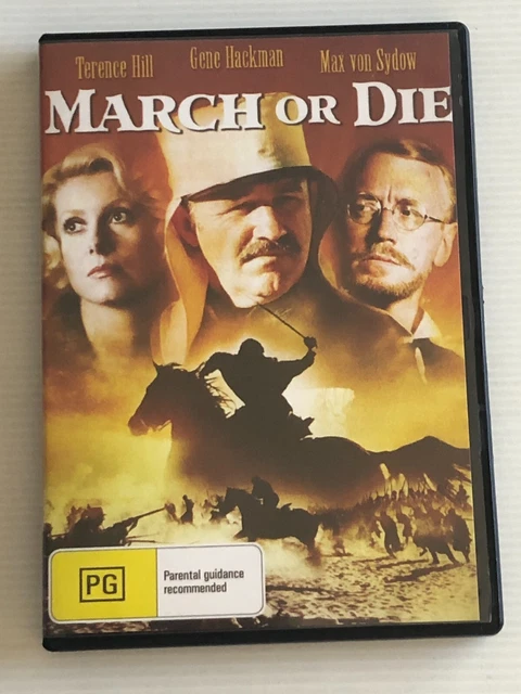 MARCH OR DIE (DVD, 1977 All Regions) Terence Hill, Gene Hackman, Max ...