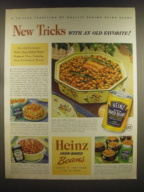 PUBLICITÉ FÈVES AU four Heinz 1939 - Astuces neuves avec un ancien ...