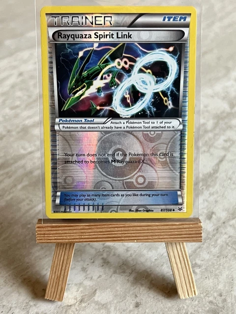POKÉMON TCG RAYQUAZA Spirit Link 87/108 Roaring Skies Reverse Holo ...