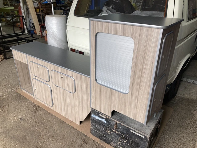VOLKSWAGEN TRANSPORTER T25 Woodgrain Vohringer Ply Interior Kitchen ...