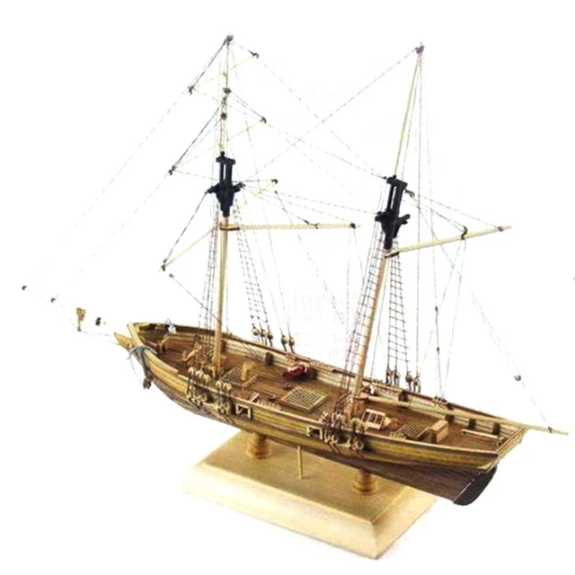 1:70 NEW PORT Wooden Sailing Boat Model DIY Kit Ship Assembly ...