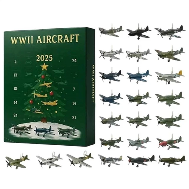 THE 2025 AIRCRAFT Arrival calendar features 24 2D acrylic mini aircraft ...