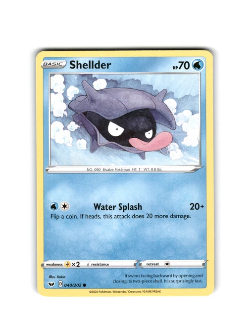 SHELLDER POKÉMON CARD Sword & Shield SWSH Pokemon TCG 040/202 NM-MT+ $2 ...