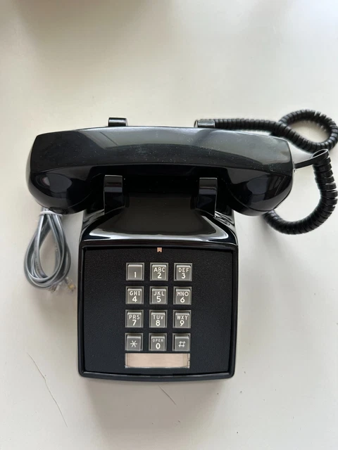 VINTAGE BLACK DESK Single Line Telephone - NEW OLD STOCK In Factory ...