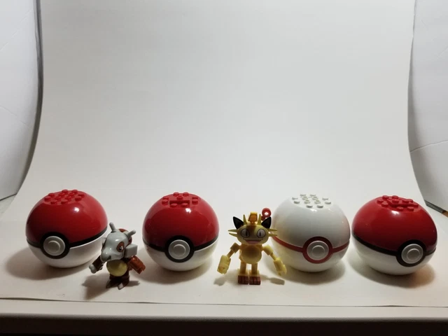 MEGA CONSTRUX SERIES 2 Pokemon Meowth, Cubone, and four Pokeballs £9.65 ...