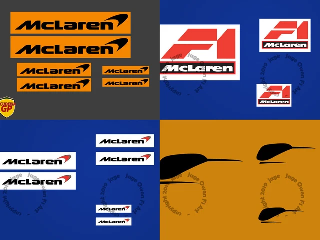 MCLAREN F1 LOGO Stickers Vinyl Decals 1963-2024 - Scuderia GP £5.00 ...