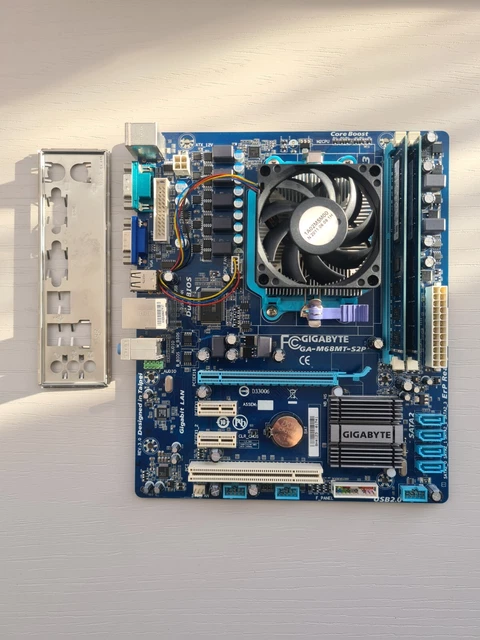 GIGABYTE GA-M68MT-S2P MOTHERBOARD/ATHLON II X2 250 CPU/8GB DDR3 1600 ...