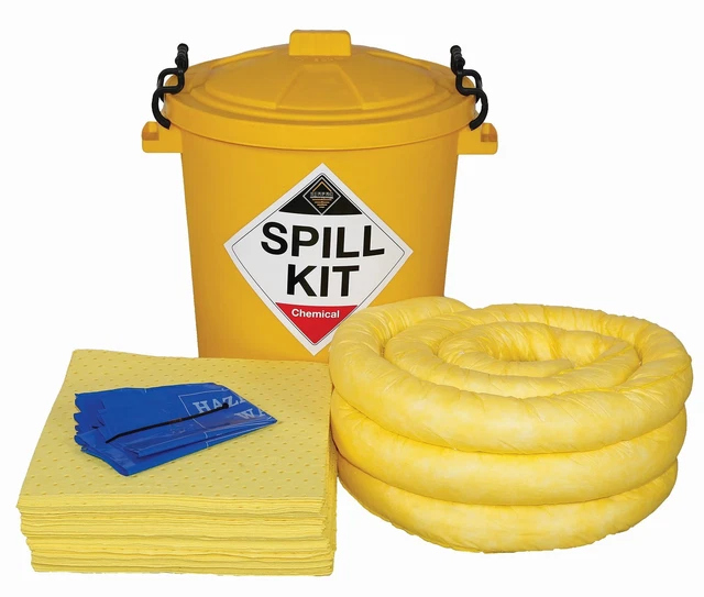 65 LITRE CHEMICAL, Acid, Caustic Hazmat Spill Kit in Plastic Drum ...