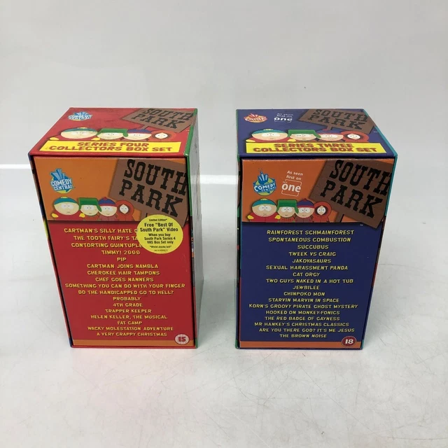 1990S SOUTH PARK VHS Boxsets Complete Series 3 & 4 Warner Vision ...