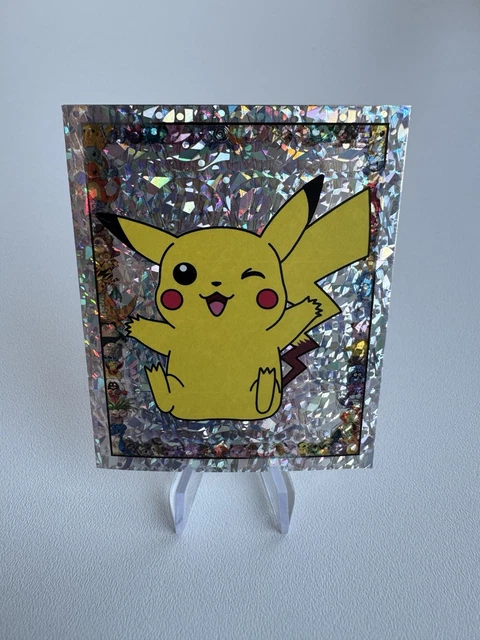 MERLIN TOPPS POKÉMON Serie 1 Sticker Nr. S6 Pikachu Glitzersticker 1999 ...