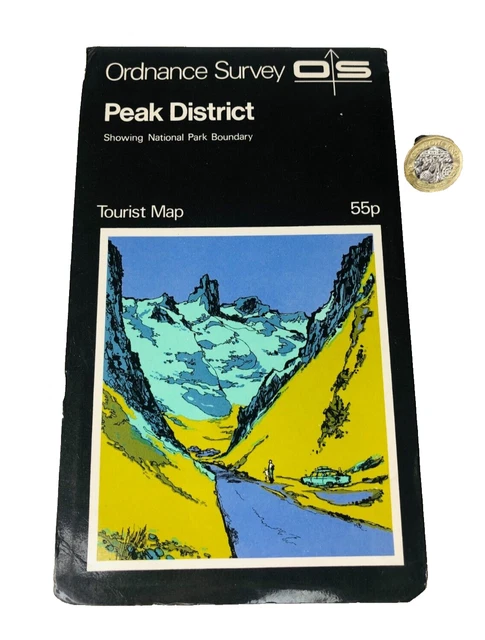 ORDINANCE SURVEY MAP Peak District Tourist Collectable Vintage ra EUR ...