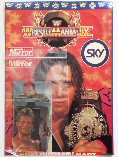 WWF WRESTLEMANIA IX Wallchart 1993 Daily Mirror Newspaper Wrestling Wwe ...