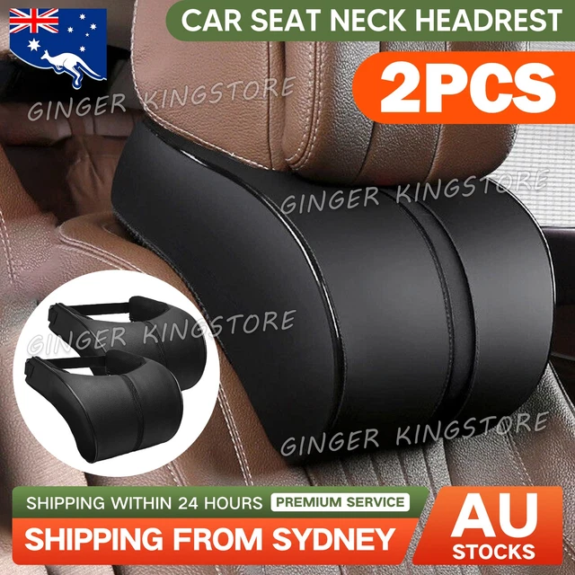 PU LEATHER CAR Seat Headrest Pillows Head Neck Back Support Pillow ...