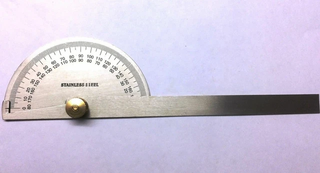 STAINLESS STEEL 0-180 DEGREE PROTRACTOR Measure Ruler Angle Gauge £9.05 ...