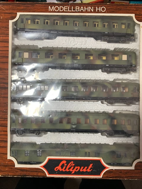 LILIPUT 837 GERMAN Deutsche Reichsbahn (Drg) Military 5 Coach Set £320. ...