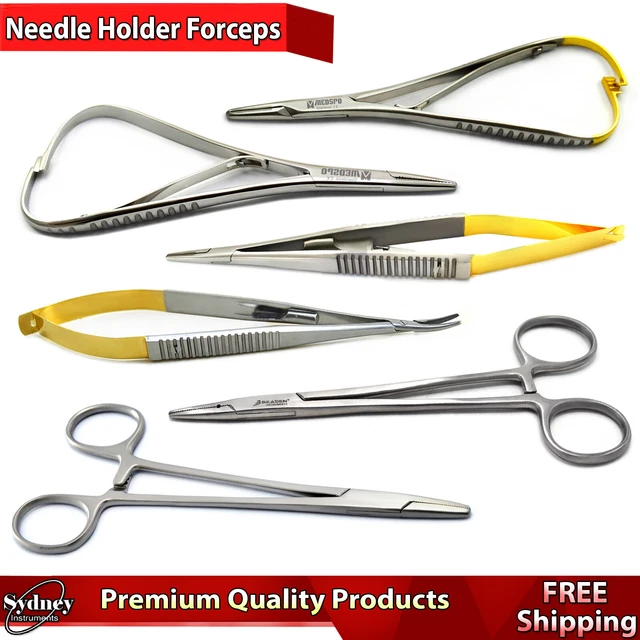 DENTAL NEEDLE HOLDER Mathieu Forceps & Castroveijo TC Mayo Hegar ...