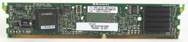 CISCO PVDM3-64 64-CHANNEL Voix & Vidéo Dsp Routeur Module 73-11809-03 ...
