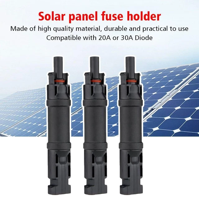 SOLAR PANEL FUSE-HOLDER And-Fuse 30/20A Waterproof 1000VDC Inline U3W1 ...