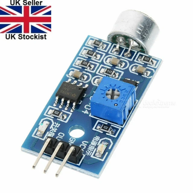 SOUND DETECTION SENSOR Module Electret Condenser Microphone Arduino PIC ...