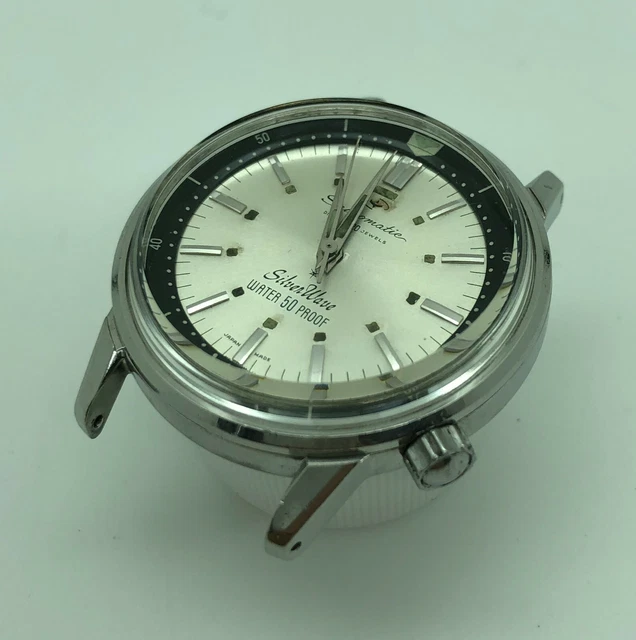 [W0913] SEIKO Seikomatic Silver Wave J12082 20J Overhauled Automatic VG ...