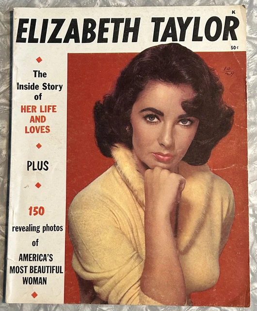 1957 ELIZABETH TAYLOR Inside Story Of Her Life Magazine 150 Beautiful ...