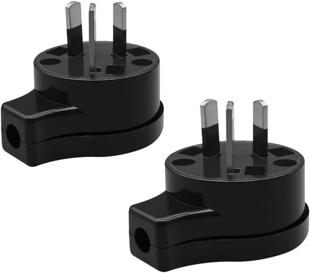 (2 PACK) FLAT Top AU Plug,Toptekits DIY Plug(2 Pack), Black $24.98 ...