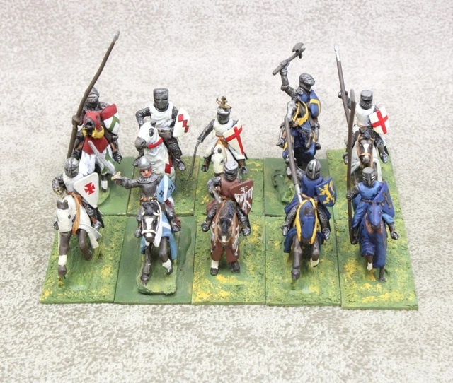 25MM MEDIEVAL METAL MOUNTED KNIGHTS x10 Very Well Painted 26028 £40.00 ...