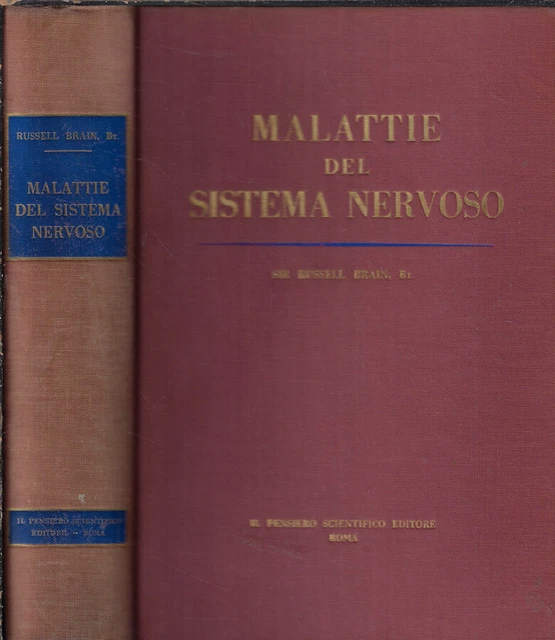 MALATTIE DEL SISTEMA nervoso. . Sir Russell Brain. 1958. I ED.. EUR 10 ...