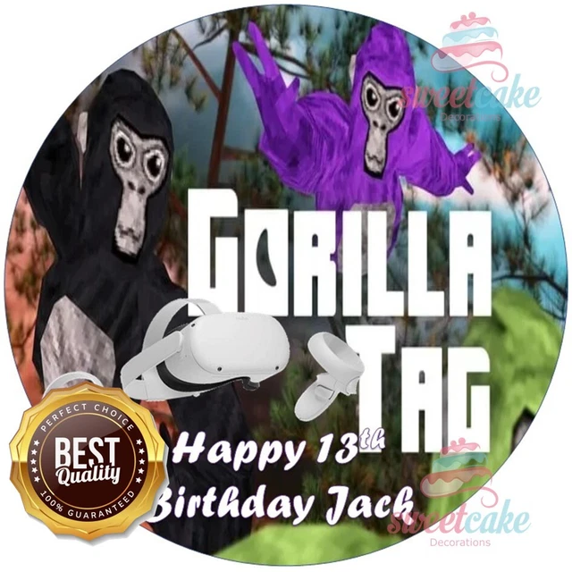 GORILLA TAG VR Cake Topper | Personalised Edible Icing Sheet or Wafer ...