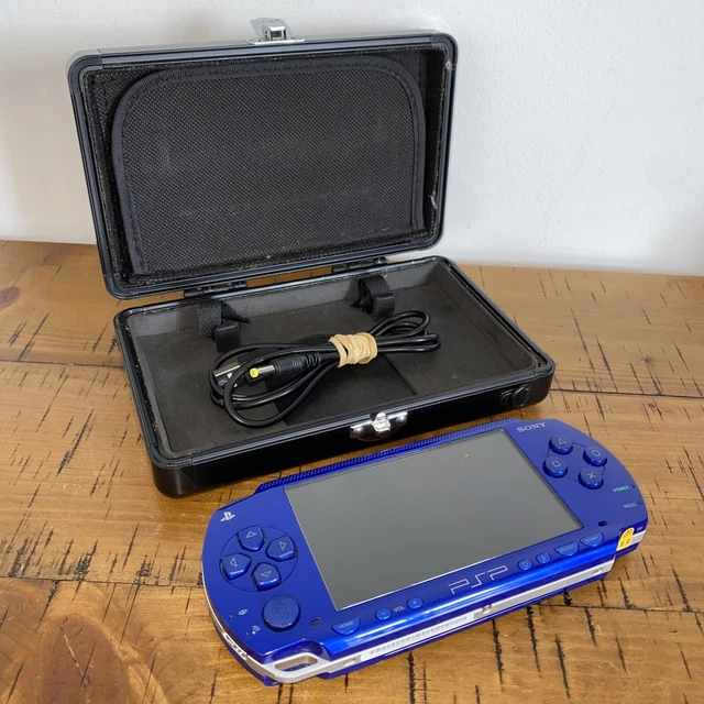 SONY PSP 1000 Metallic Blue Handheld System Playstation Portable Good ...
